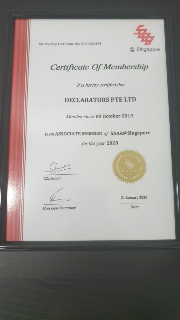 Awards and Certificates – Declarators