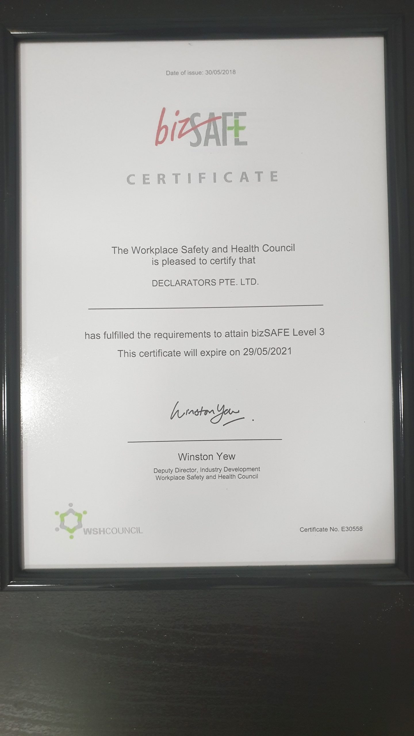 Awards and Certificates – Declarators