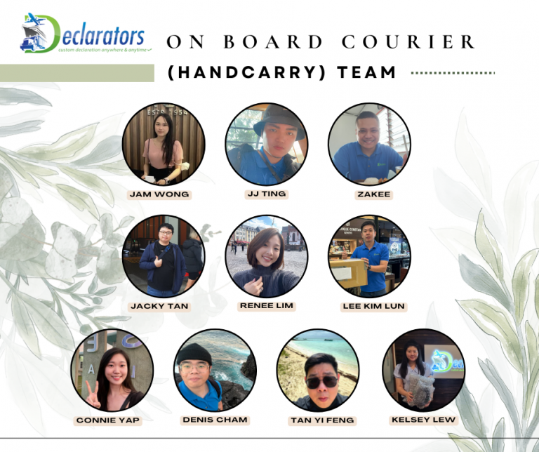 On Board Courier/Handcarry Team | Declarators